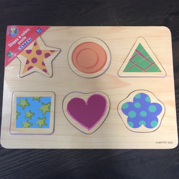 Toys | Schylling Inlaid Wood Puzzletrain And Battat Shapes Colors ...